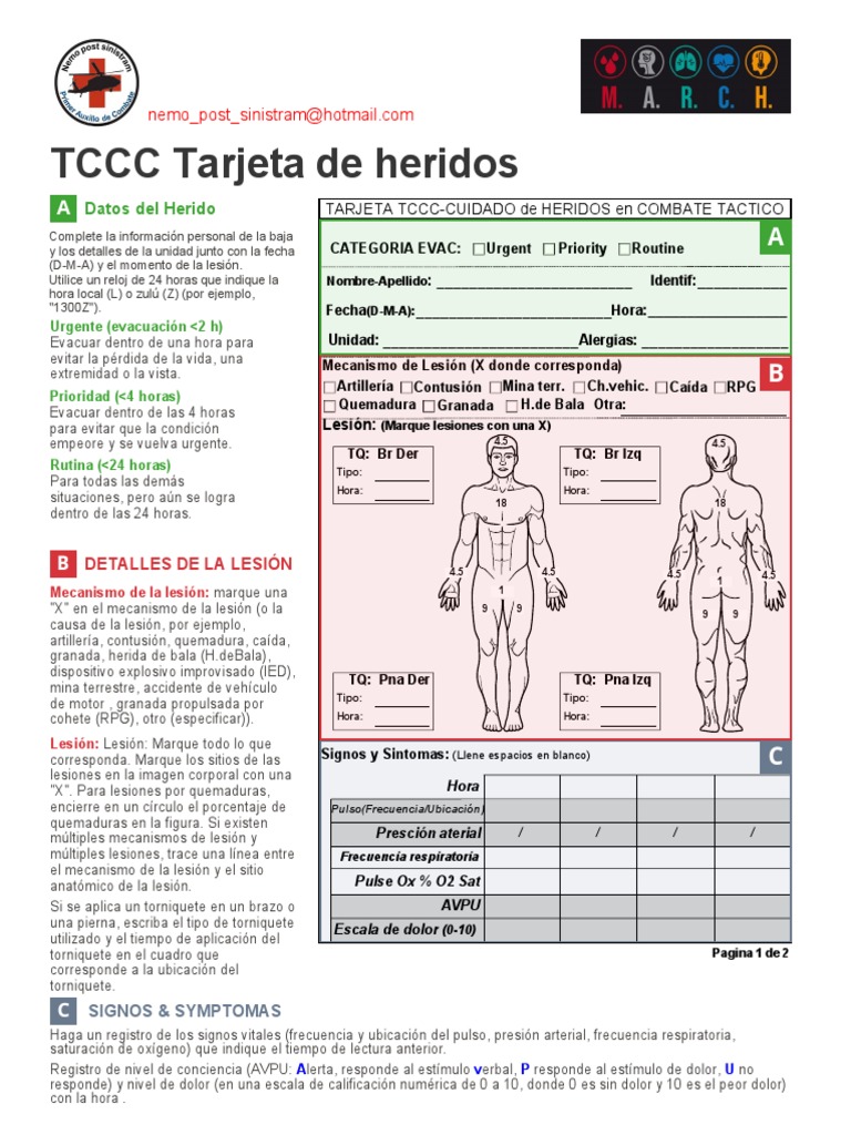 DD 1380 TCCC Casualty Card | PDF