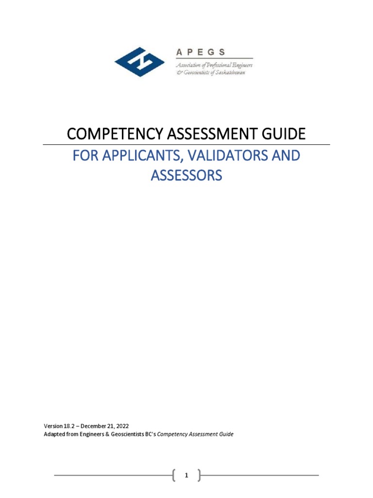 competency-assessment-guide-apegs-v182 | PDF | Postgraduate Education ...