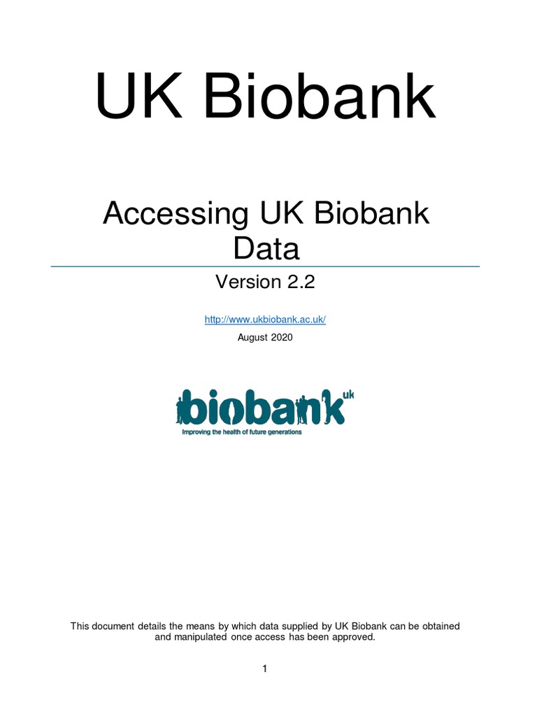 Access Guide for UK Biobank Data | PDF | Computer File | Comma ...
