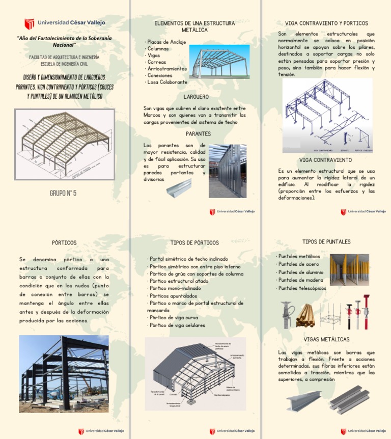 Diseño y Dimensionamiento de Largueros, Parantes, Viga Contraviento y ...