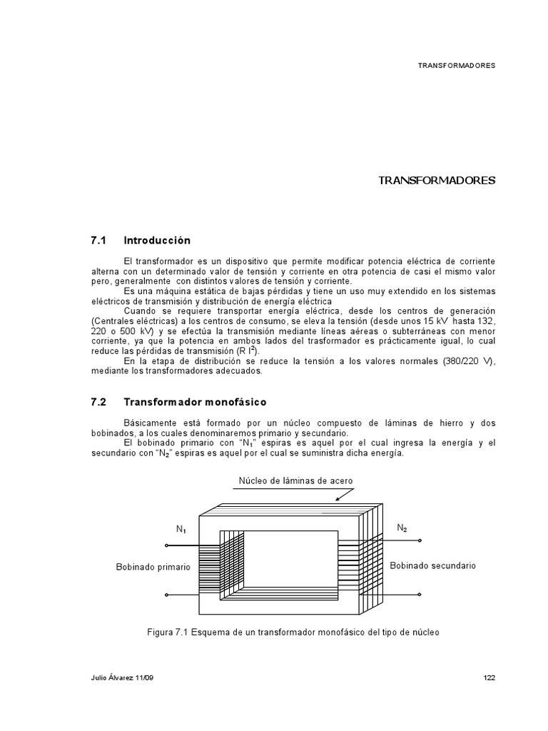 Transformadores Transformadores 7 1 | PDF | Transformador | Inductor