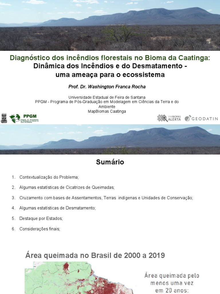 Washington Rocha - Coordenador Do Sistema de Alerta de Desmatamento Do Bioma Caatinga - SAD ...