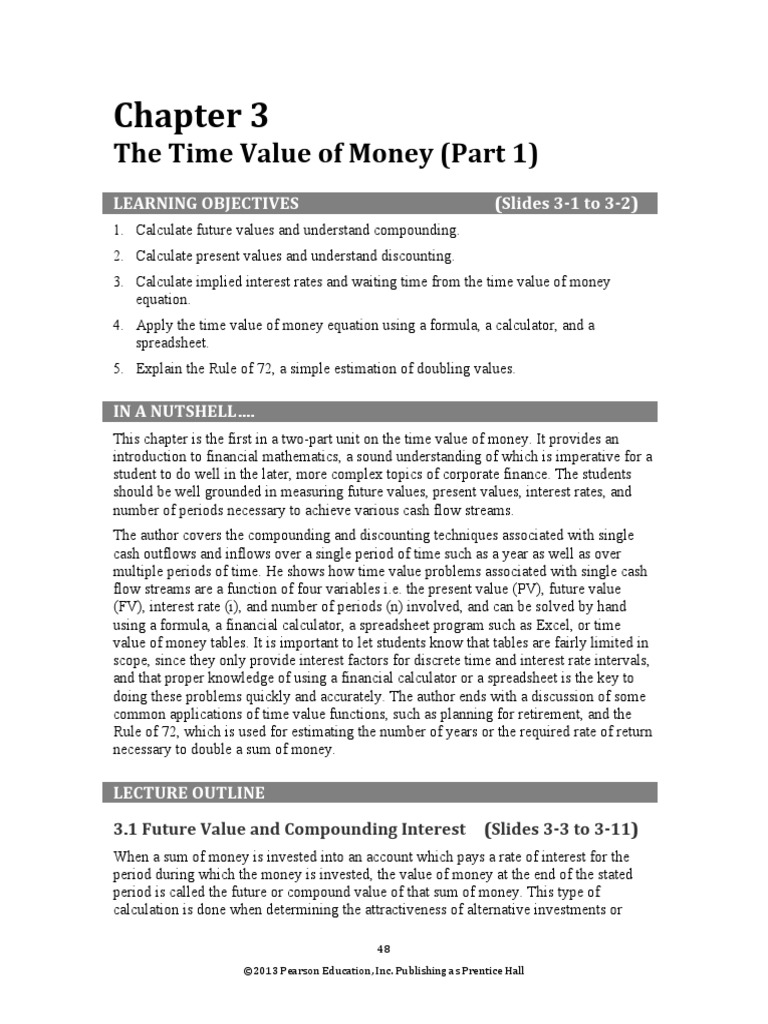 Silo - Tips - Chapter 3 The Time Value of Money Part 1 | PDF