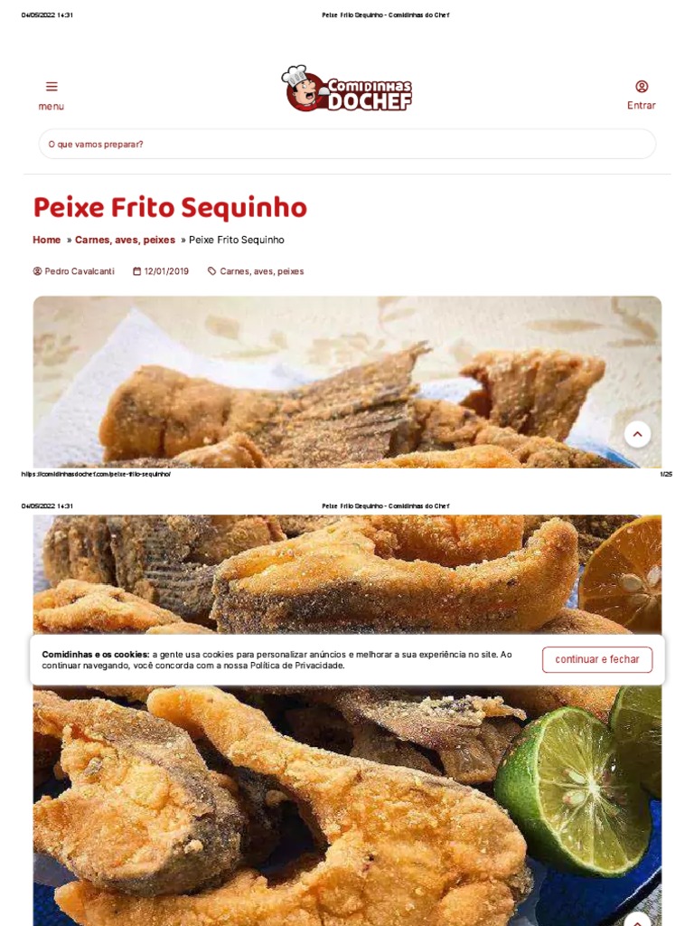 Peixe Frito Sequinho - Comidinhas Do Chef | PDF