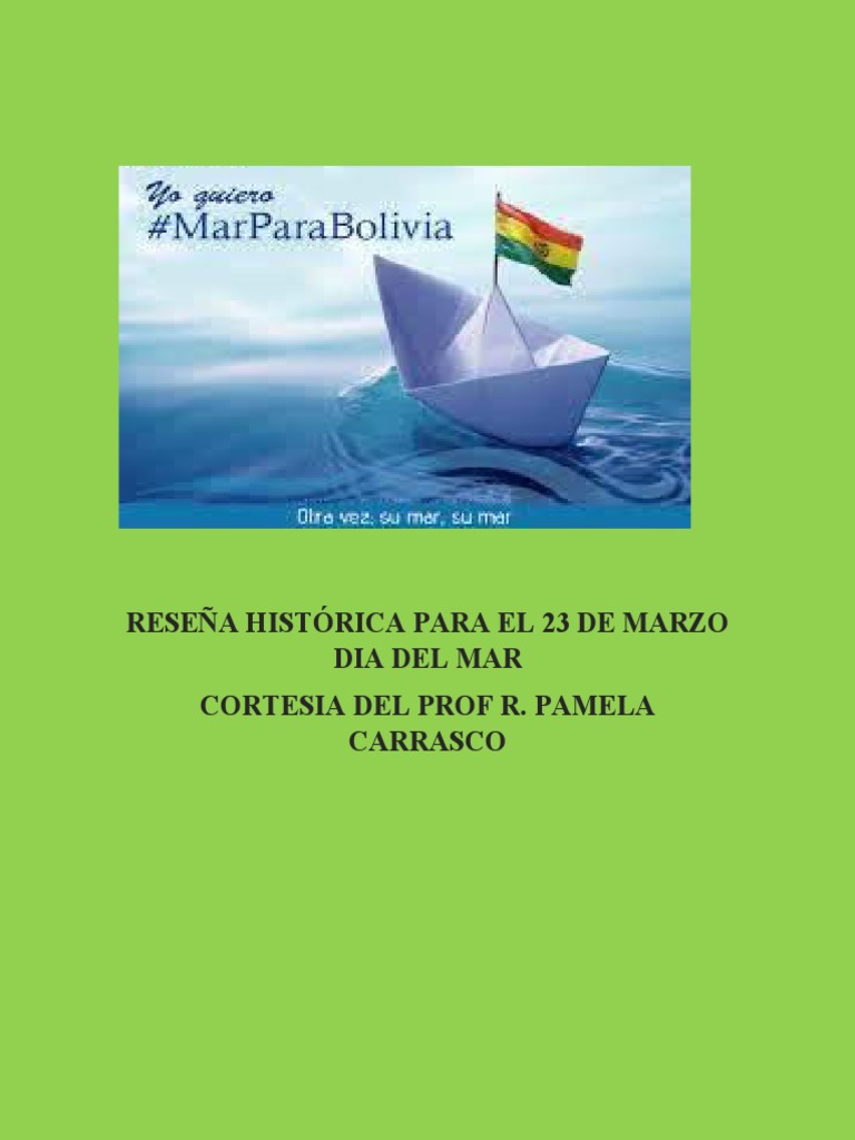 Reseña Histórica para El 23 de Marzo Dia Del Mar | PDF
