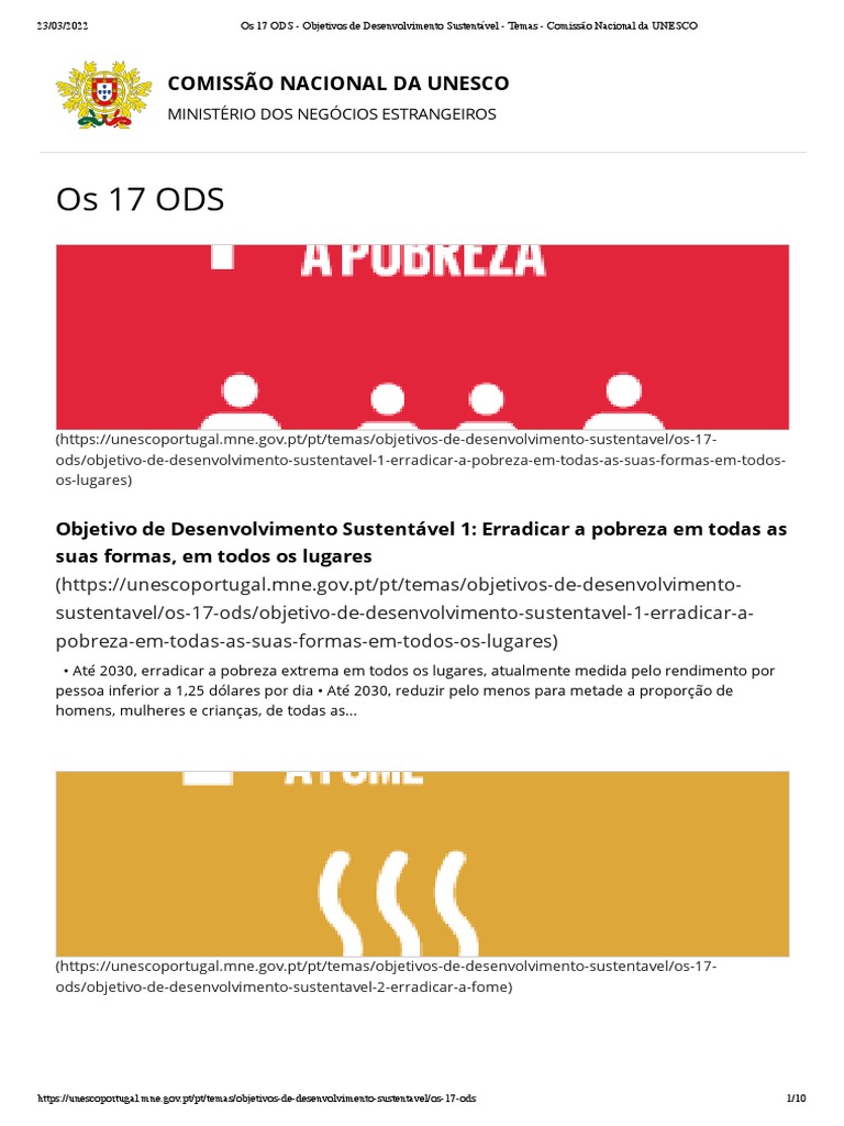 Os 17 ODS - Objetivos de Desenvolvimento Sustentável - Temas - Comissão ...