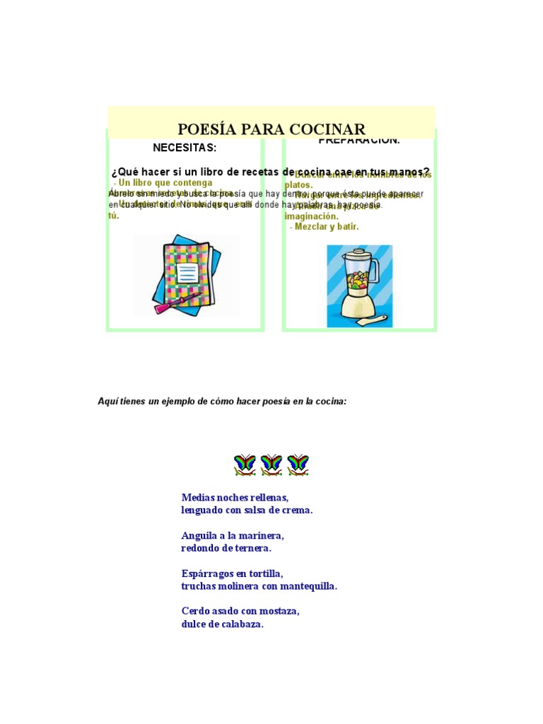 Poesía para Cocinar | PDF