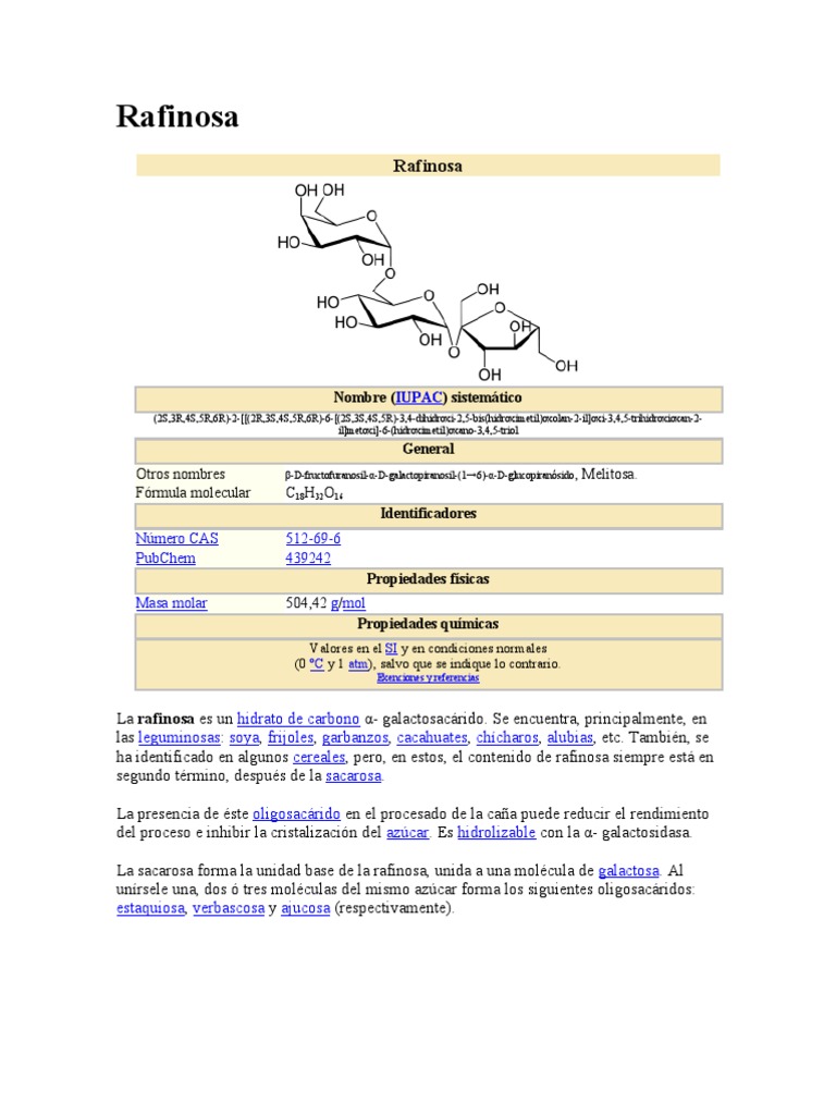 Rafinosa | PDF | Science | Tecnología (general)