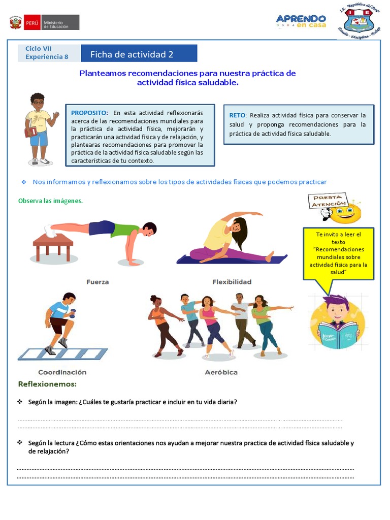 Recomendaciones para Actividad Física Saludable | PDF | Cognición