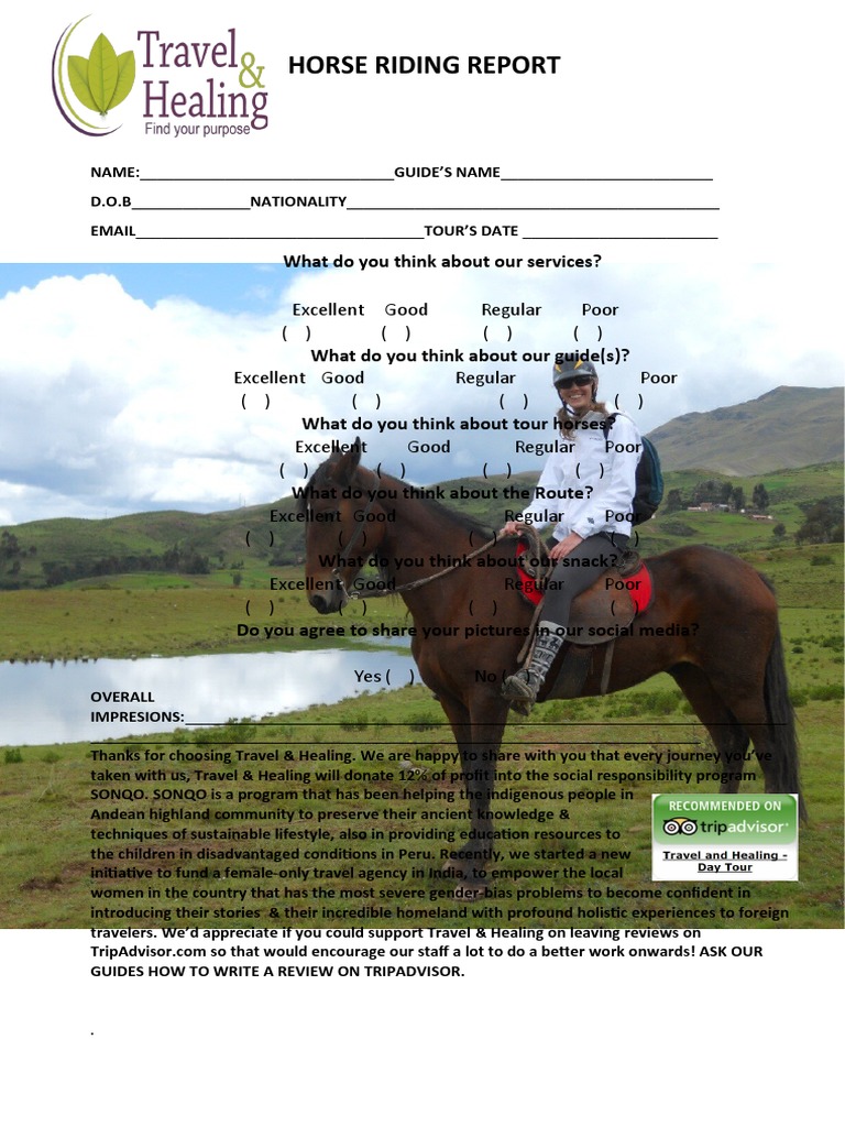 Horse Riding Report 2018 | PDF | Teaching Methods & Materials