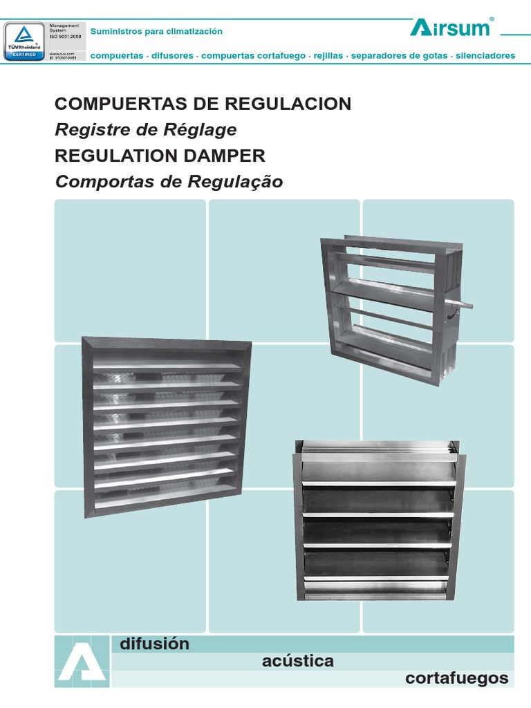 Compuertas Regulacion y Rejillas de Intemperie | PDF | Movimiento ...