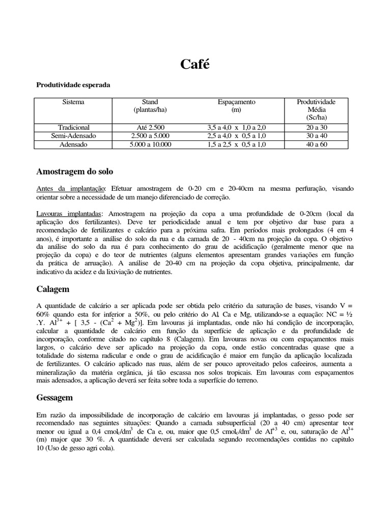 Cafe - 5 Aproximacao 04 | PDF | Micronutriente | Agricultura