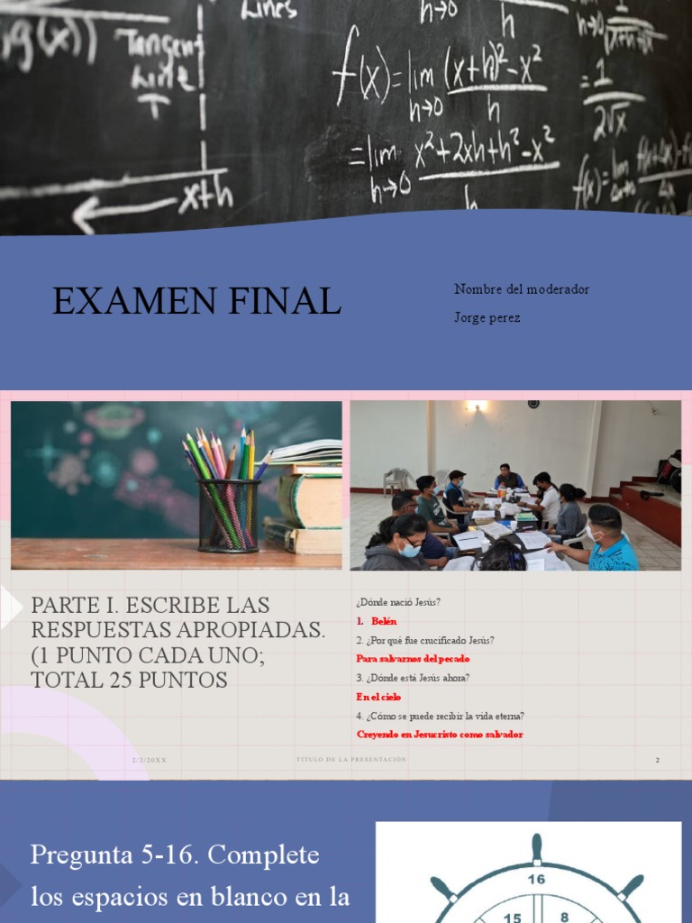 Examen Final sobre Jesús para Niños | PDF | Jesús | Dios