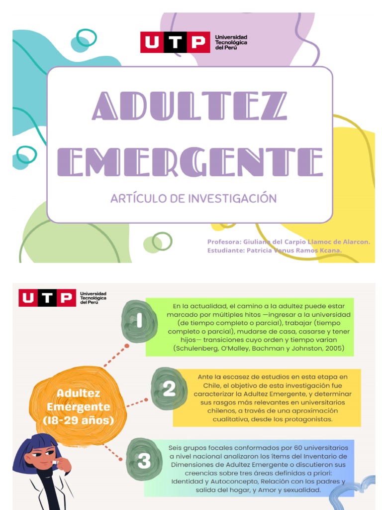 Adultez Emergente - Articulo Cientifico | PDF | Adultos | Desarrollo humano