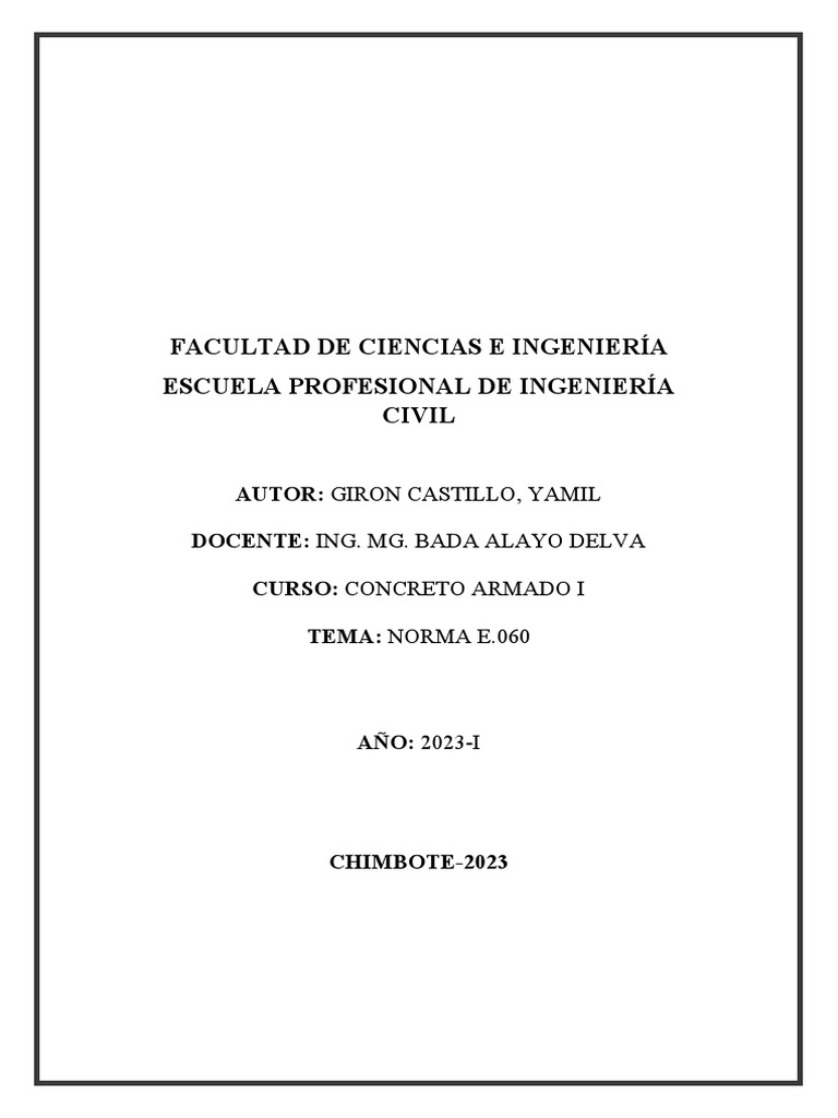 Norma Técnica E.060 | PDF