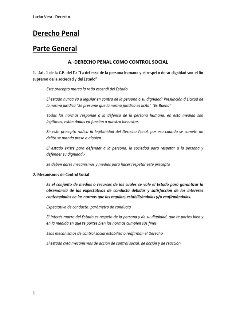 Derecho Penal Pdf Derecho Penal Castigos 1733