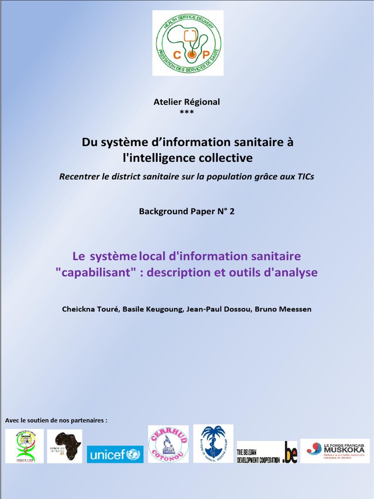 Systeme Local Information Sanitaire Capabilisant WP 2 | PDF