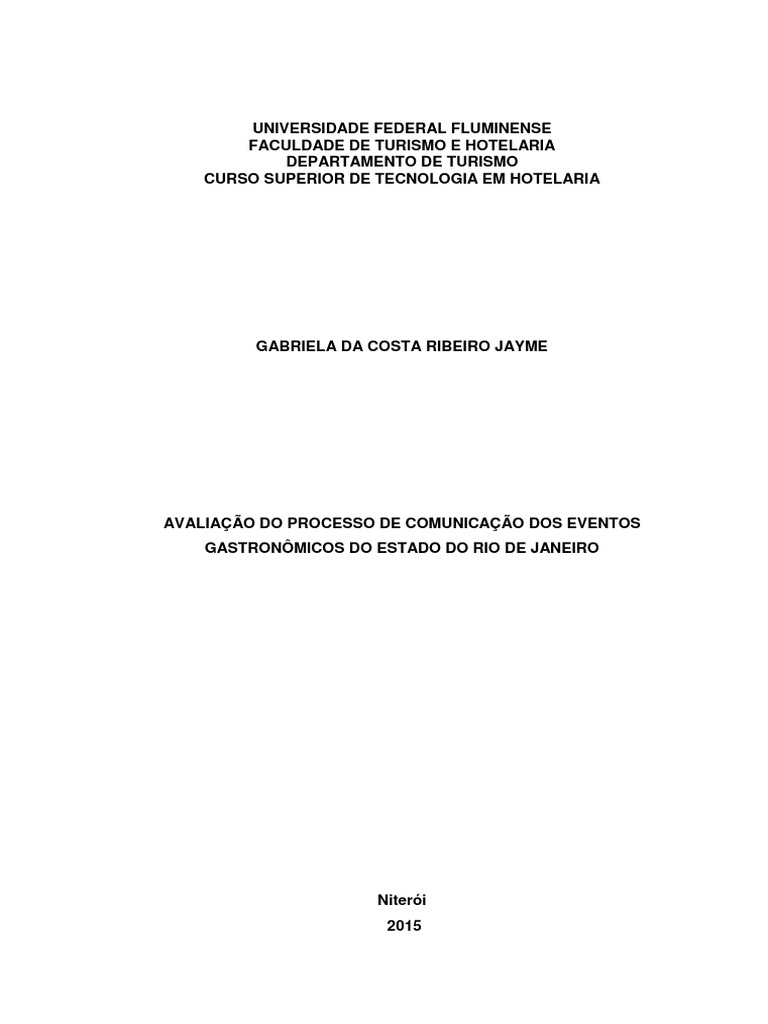 TCC Gabriela Da Costa - PDF Jsessionid | PDF | Turismo | Renascimento