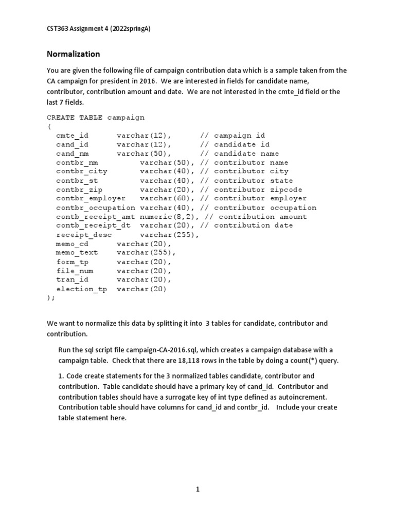 Assignment 4 Final | PDF | Database Index | Databases Assignment 4 Final | PDF | Database Index | Databases