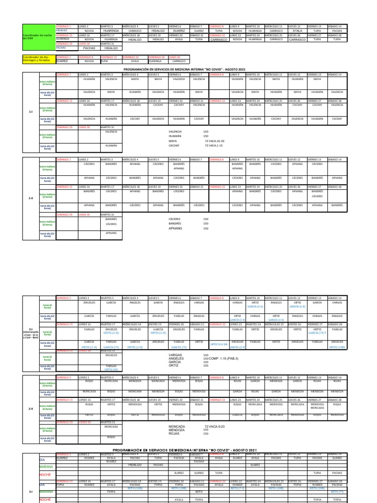 Rol Agosto Dmi | PDF