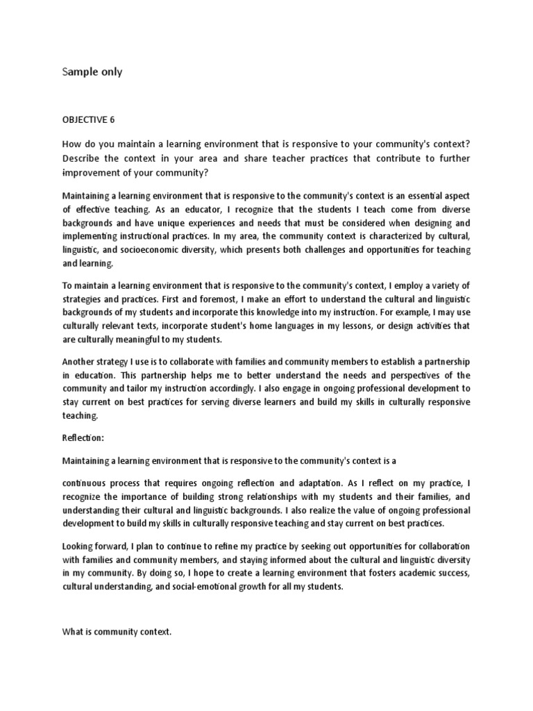 TRF Sample 2 | PDF | Teachers | Learning