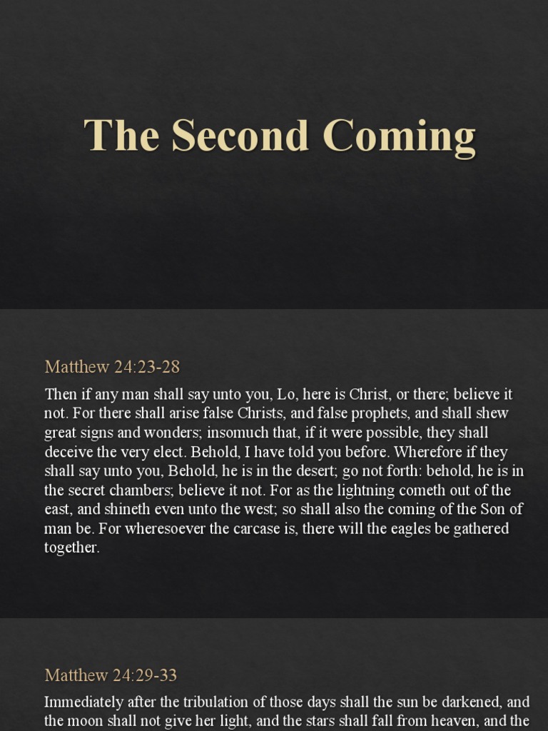 The Second Coming | PDF | The Beast (Revelation) | Second Coming