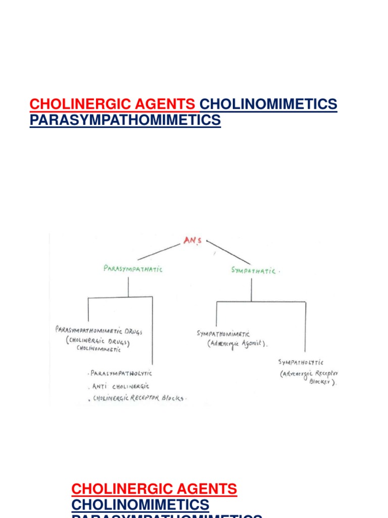 Parasympathomimetic Drugs | PDF | Acetylcholine | Medical Specialties