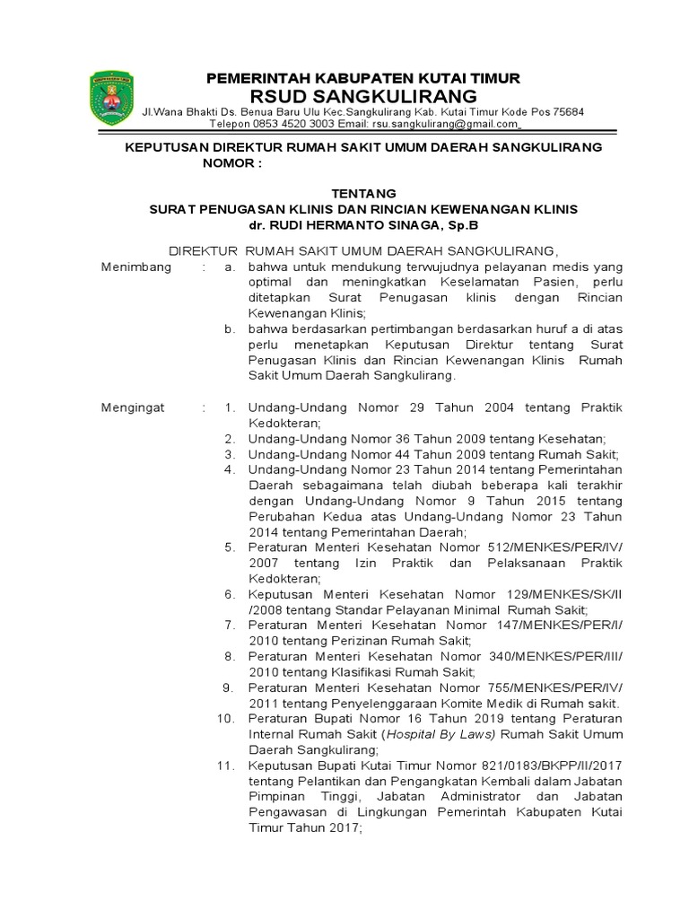 Draf SPK Dan RKK Dokter Spesialis | PDF