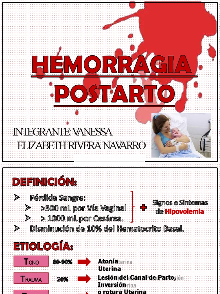 Hemorragia Posparto 1 | PDF | Fisiologia Animal | Enfermedades y trastornos humanos