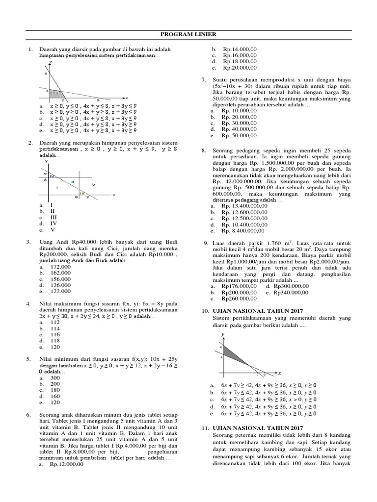 Program Linier | PDF