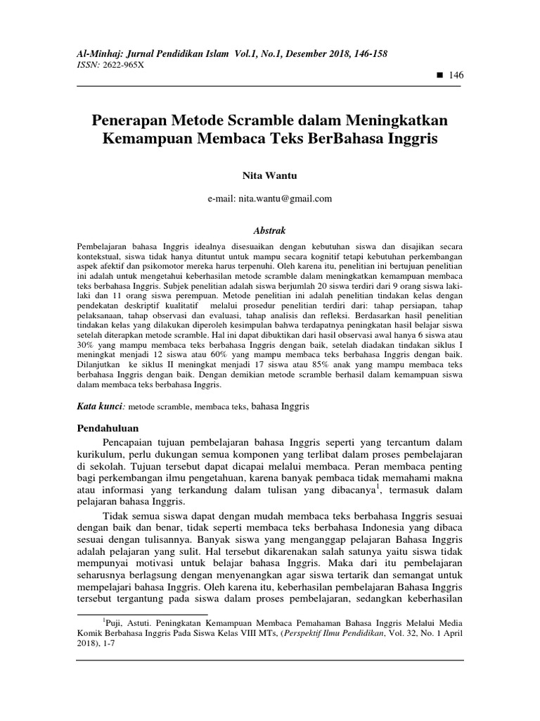 Metode Scramble Tingkatkan Membaca Inggris | PDF