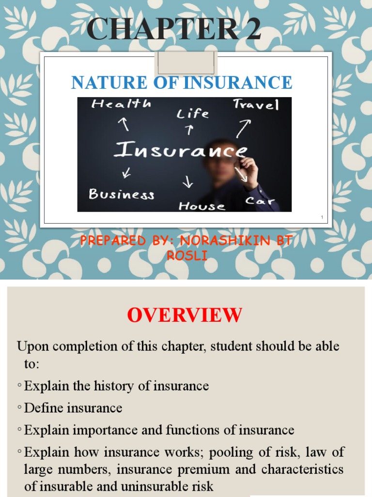 Chapter 2 - Nature of Insurance | PDF | Insurance | Risk