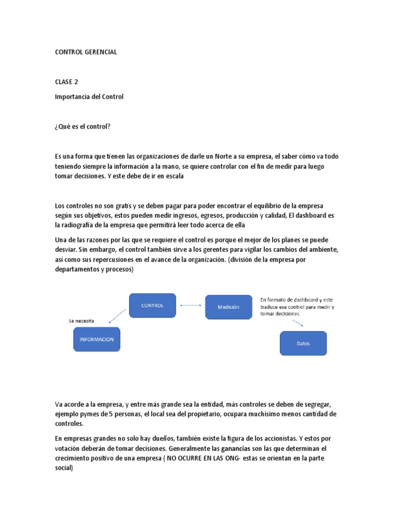 Control Gerencial | PDF | Mercado (economía) | Calidad (comercial)
