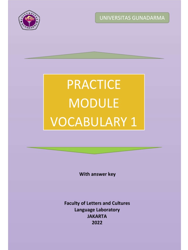 Module Vocabulary 1 Pta 2022 | PDF | Noun | Plural