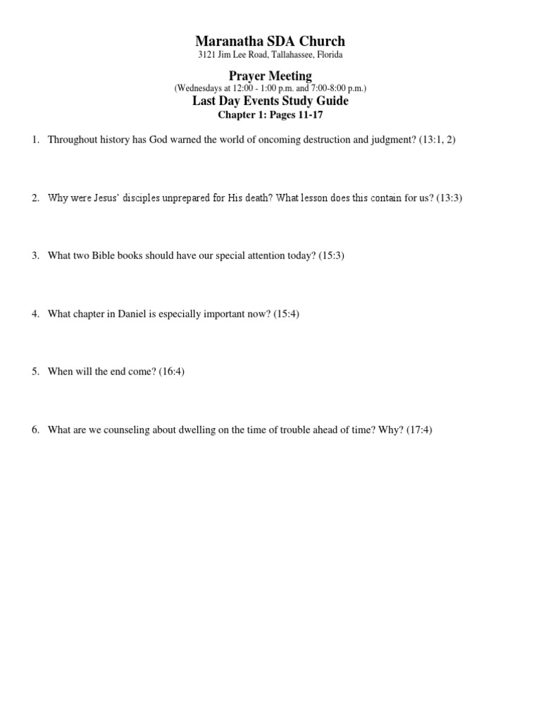 Last Day Events | PDF