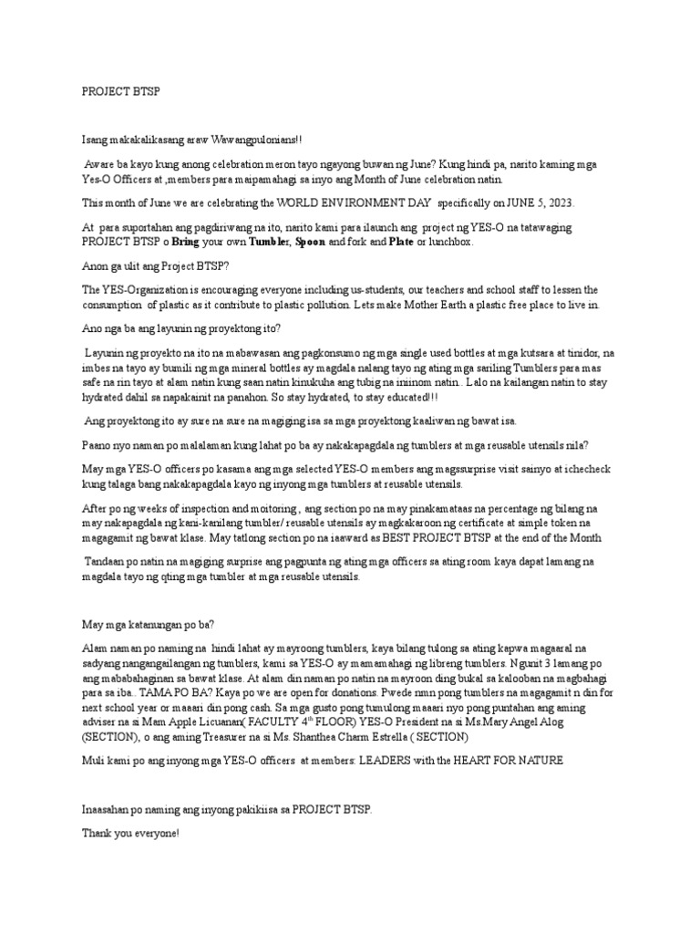 Script Project BTSP | PDF