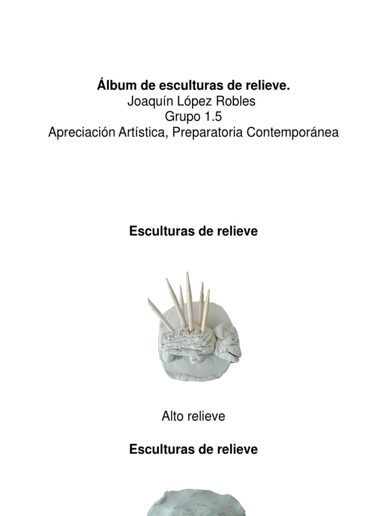 Álbum de Esculturas en Relieve | PDF