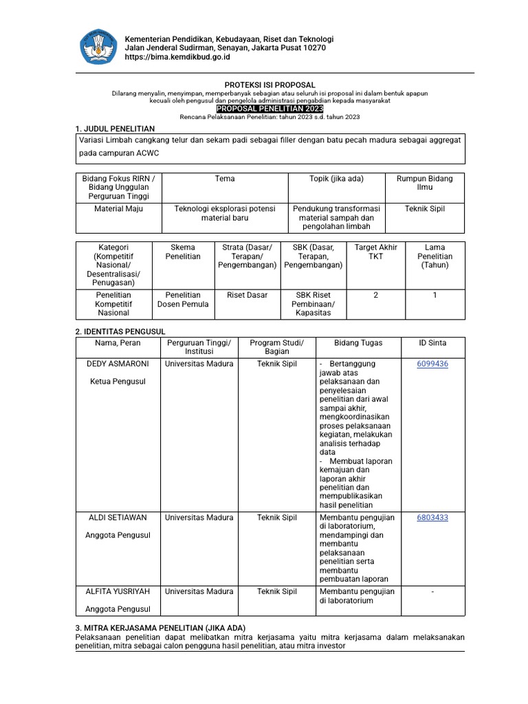 Limbah Cangkang Telur & Sekam Padi untuk ACWC | PDF