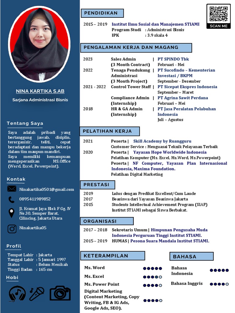 CV - Nina Kartika | PDF