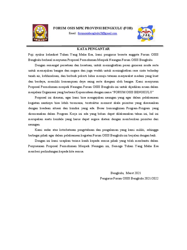 Proposal Naungan Fob | PDF