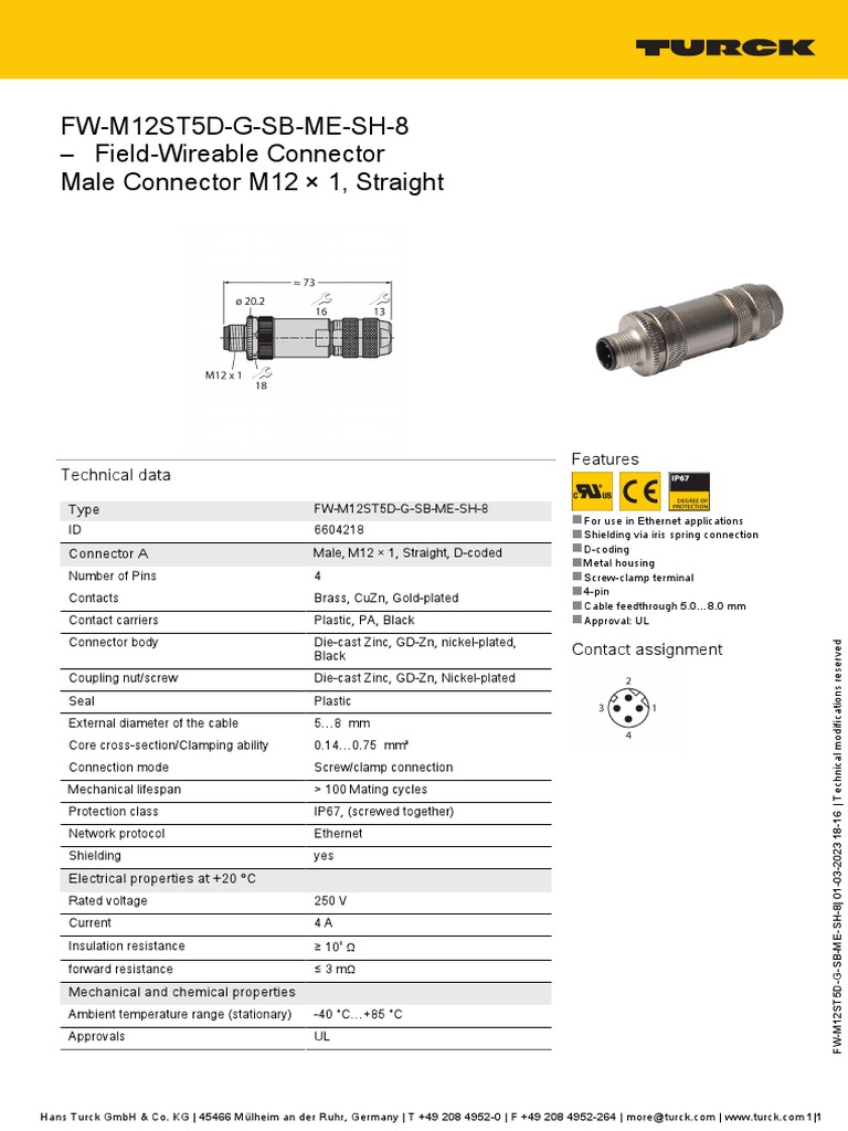M12 Field-Wireable Connector Overview | PDF | Electrical Connector ...