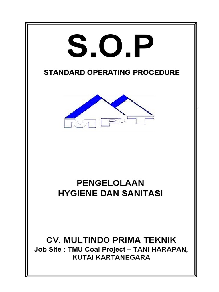 SOP Hygiene dan Sanitasi CV Multindo | PDF