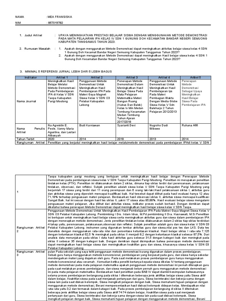 Mea Fransiska - Tugas 1 Karil | PDF