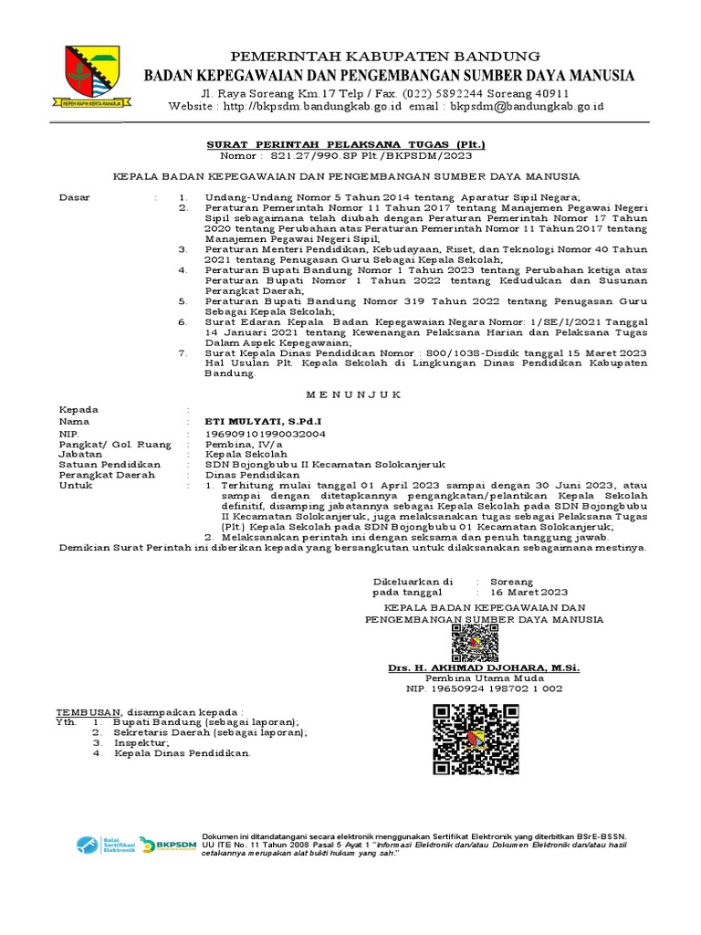 SK - PLT - KS - Bojongbubu 1 | PDF
