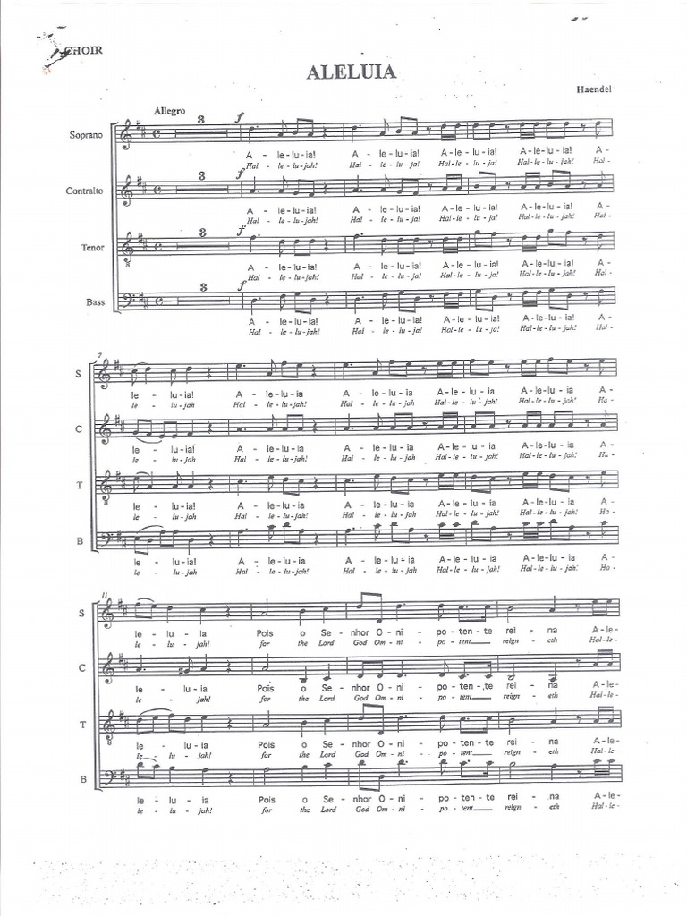 Aleluia - Partitura | PDF