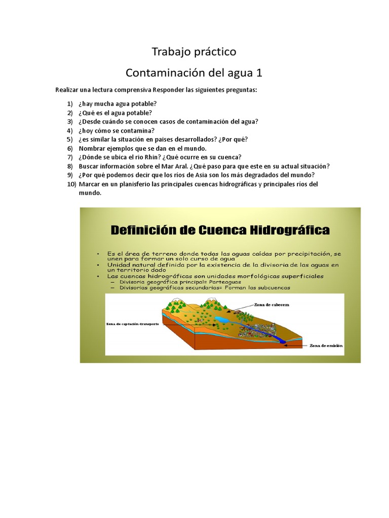 Trabajo Práctico AGUA | PDF | Agua | Contaminación