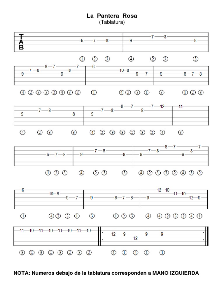 La Pantera Rosa (Digitación) - 230531 - 215433 | PDF