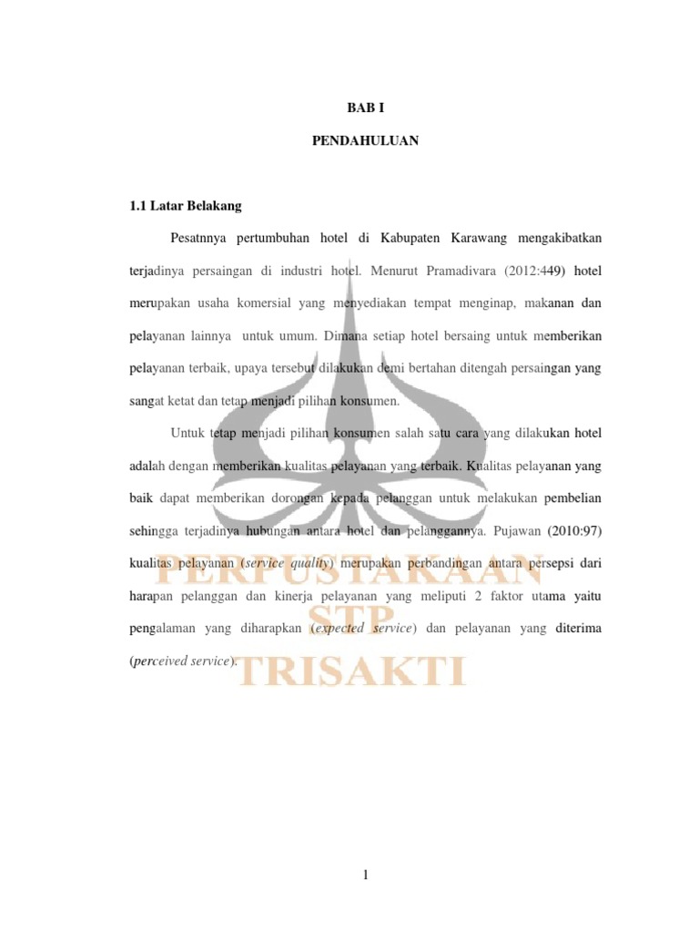 Bab I Pendahuluan | PDF