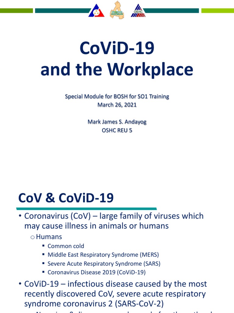 SpecialModule_CoViD-19andtheWorkplace_v200806 | PDF | Occupational ...