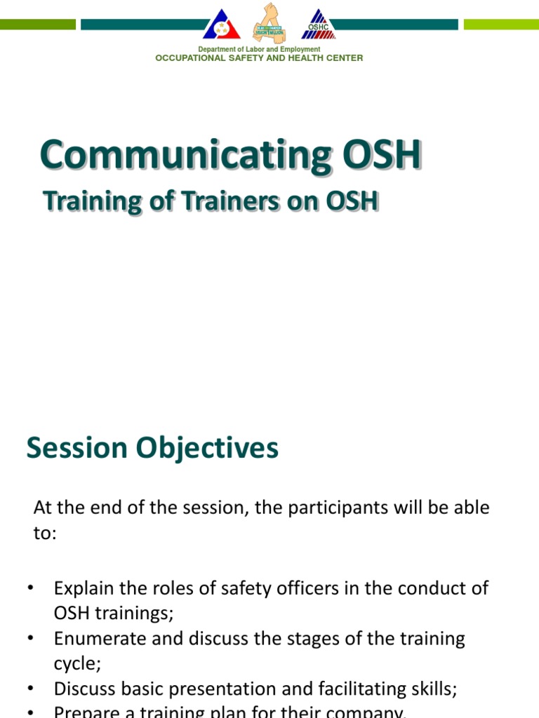 Communicating OSH: Roles & Training Essentials | PDF | Occupational ...